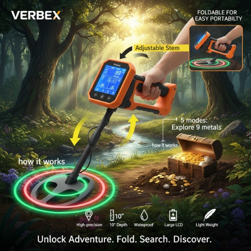 Verbex VT-TX-630 Foldable Underground Metal Detector